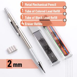 Mr. Pen- Mechanical Pencil, Metal, 2mm, Drafting Pencil, Metal Mechanical Pencils, Drawing Mechanical Pencils, Lead Holder, 2mm Mechanical Pencil, Mechanical Drawing Pencils, Thick Mechanical Pencil