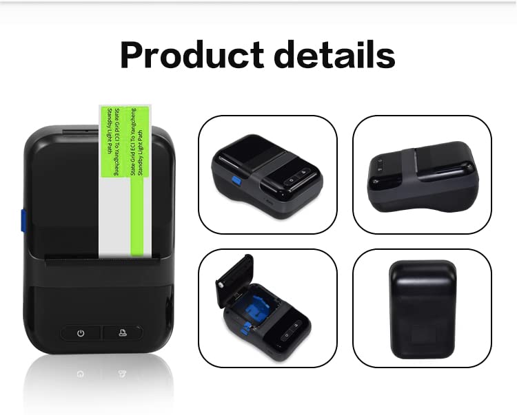 Barcode Thermal Printer Bluetooth 58mm bar Code Label Wireless Portable Handheld Thermal Label Printer 2 inch Free APP iOS Android PC