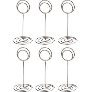 24 Pack Table Number Holder Wedding Table Name Card Holder Clips Picture Memo Note Photo Stand (Silver)