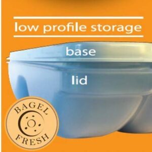 Bagel Fresh Container (1 Count, Holds 6) Fresh Bagel Keeper & Airtight Container for Bread Storage - Bagel Saver Container - Eco Friendly, Reusable Bagel Storage Container