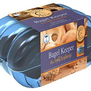 Bagel Fresh Container (1 Count, Holds 6) Fresh Bagel Keeper & Airtight Container for Bread Storage - Bagel Saver Container - Eco Friendly, Reusable Bagel Storage Container