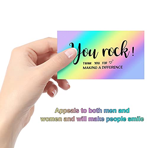 180 Pieces Appreciation Cards You Are Awesome Cards Reflective Holographic Silver Thank You Note Cards Recognition Postcards for Employees, Volunteers, Nurses, Doctor, Teachers, Students, 2 x 3.6 Inch