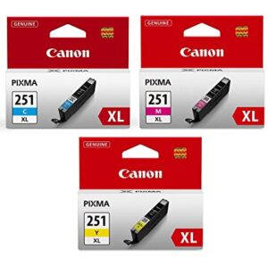 Canon CLI-251XL Cyan, Magenta, Yellow Color Ink Catridge Set - CLI251XL CMY Set