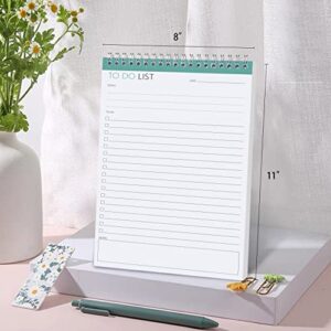 To Do List Notepad Daily Planner Notepad 60 Tear Papers with Checklist, 8 x 11 Inch Work Personal Writing Pad. 2 -pack