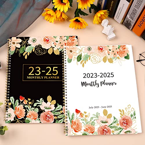 2023-2025 Monthly Planner/Calendar - 2 Year Monthly Planner 2023-2025, July 2023 - June 2025, 9" x 11", Planner with Monthly Tabs, Flexible Cover, Two-Side Pocket, Perfect Organizer