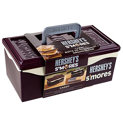 Hershey's S'mores Caddy | For S'mores on the Go | Store All the Essentials for Making S'mores | Perfect for Camping, Picnics, and Tailgating | Removable Tray and Carrying Handle | 00262HSY