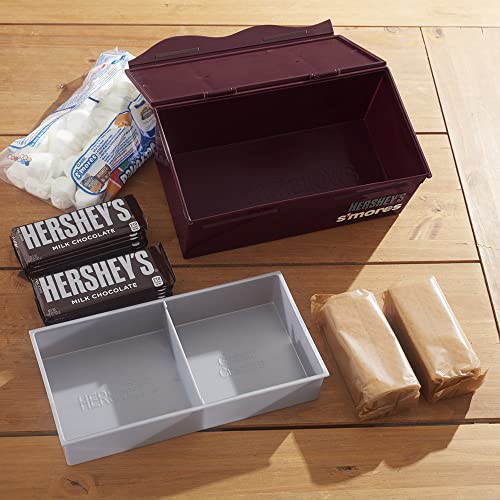 Hershey's S'mores Caddy | For S'mores on the Go | Store All the Essentials for Making S'mores | Perfect for Camping, Picnics, and Tailgating | Removable Tray and Carrying Handle | 00262HSY