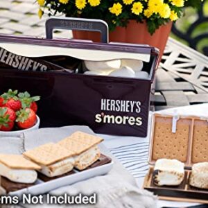 Hershey's S'mores Caddy | For S'mores on the Go | Store All the Essentials for Making S'mores | Perfect for Camping, Picnics, and Tailgating | Removable Tray and Carrying Handle | 00262HSY