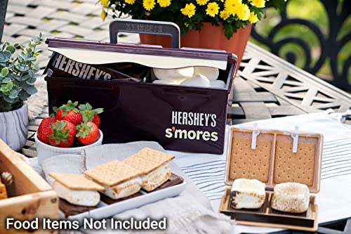 Hershey's S'mores Caddy | For S'mores on the Go | Store All the Essentials for Making S'mores | Perfect for Camping, Picnics, and Tailgating | Removable Tray and Carrying Handle | 00262HSY