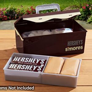 Hershey's S'mores Caddy | For S'mores on the Go | Store All the Essentials for Making S'mores | Perfect for Camping, Picnics, and Tailgating | Removable Tray and Carrying Handle | 00262HSY