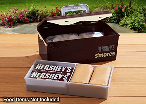 Hershey's S'mores Caddy | For S'mores on the Go | Store All the Essentials for Making S'mores | Perfect for Camping, Picnics, and Tailgating | Removable Tray and Carrying Handle | 00262HSY