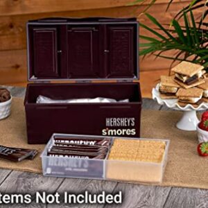 Hershey's S'mores Caddy | For S'mores on the Go | Store All the Essentials for Making S'mores | Perfect for Camping, Picnics, and Tailgating | Removable Tray and Carrying Handle | 00262HSY