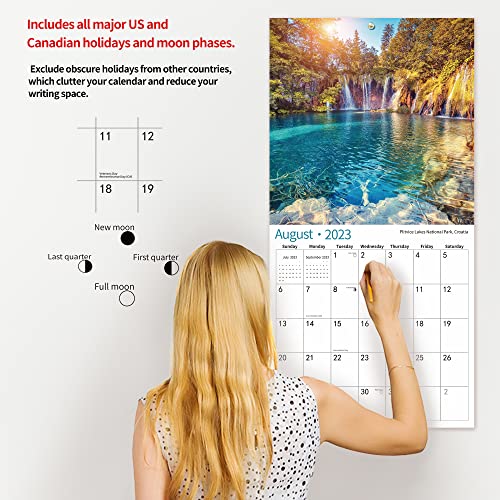 2023 Wall Calendar ,14 Monthly Wall Calendar NATIONAL PARKS Nov. 2022 - Dec. 2023, 12" x 24" Opened,Full Page Months Thick & Sturdy Paper for Gift Calendar Organizing & Planning