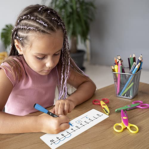 Dry Erase Number Line Board 4”x12” Inch Lapboard Double Sided White Board Featuring 0-10 Number Line On One Side 0-20 On The Other for Students Desk