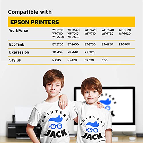 Printers Jack Sublimation Ink Refill for Epson EcoTank Supertank Printers ET-2720 ET-2760 ET-2750 ET-4700 ET-3760 WF-7710 WF-7720 400ml/Anti-UV/Upgrade Version/Offer Free ICC Printing