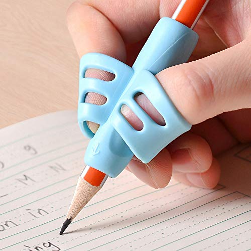 Pencil Grips, DMFLY Pencil Grips for Kids Handwriting, Children Pen Writing Aid Grip Set Posture Correction Tool for Kids Preschoolers Children, Hollow Ventilation Design, 3 Pack