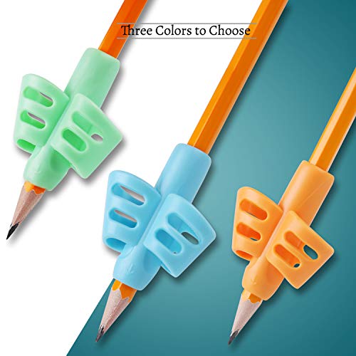 Pencil Grips, DMFLY Pencil Grips for Kids Handwriting, Children Pen Writing Aid Grip Set Posture Correction Tool for Kids Preschoolers Children, Hollow Ventilation Design, 3 Pack