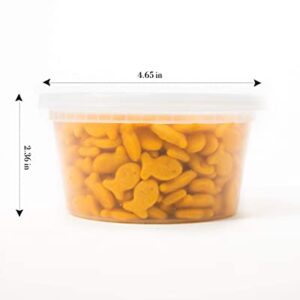 EDI [12 OZ, 25 Sets] Plastic Deli Food Storage Containers with Airtight Lids | Microwave-, Freezer-, Dishwasher-Safe | BPA Free | Heavy-Duty | Meal Prep | Leakproof | Recyclable