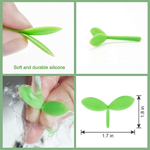 Sprout Little Green Bookmarks Silicone Grass Buds Creative Green Bookmarks, Gifts for Book Lovers Reading, Set of 8