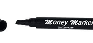 Money Marker (12 Counterfeit Pens) - Counterfeit Bill Detector Pen with Upgraded Chisel Tip - Detects Fake Counterfit Bills, Universal Currency Detectors Pack