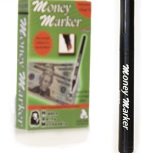 Money Marker (12 Counterfeit Pens) - Counterfeit Bill Detector Pen with Upgraded Chisel Tip - Detects Fake Counterfit Bills, Universal Currency Detectors Pack