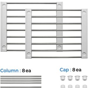 Carrotez Stackable Pantry Cabinet Organizer Set of 2, Pantry Organization and Storage, Cabinet organizers and Storage, Pantry Storage Shelf Organizer, Kitchen Cabinet Organizer, White 9.8 x 7.8 x 6.1"