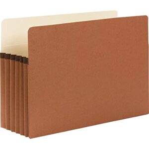 Smead File Pocket, Straight-Cut Tab, 5-1/4" Expansion, Legal Size, Redrope, 10 per Box (74234)