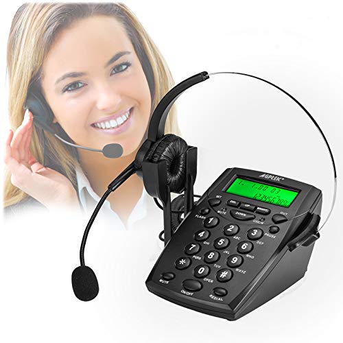 AGPTEK® Call Center Dialpad Headset Telephone with Tone Dial Key Pad & REDIAL