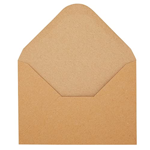 4x6 Kraft Paper Envelopes for Invitations, Baby Shower, Birthday Party, Wedding, Brown A6 (50 Pack)