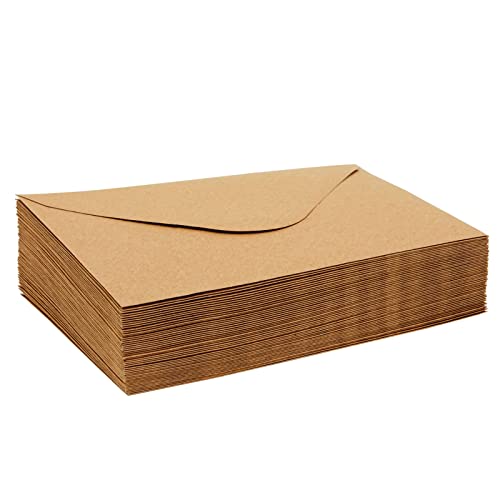 4x6 Kraft Paper Envelopes for Invitations, Baby Shower, Birthday Party, Wedding, Brown A6 (50 Pack)