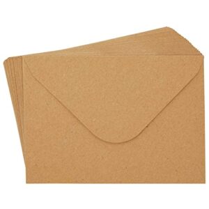 4x6 Kraft Paper Envelopes for Invitations, Baby Shower, Birthday Party, Wedding, Brown A6 (50 Pack)