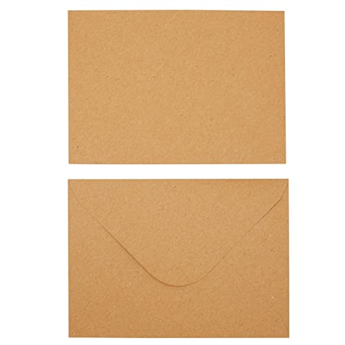 4x6 Kraft Paper Envelopes for Invitations, Baby Shower, Birthday Party, Wedding, Brown A6 (50 Pack)