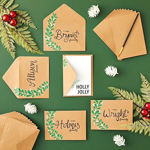 4x6 Kraft Paper Envelopes for Invitations, Baby Shower, Birthday Party, Wedding, Brown A6 (50 Pack)