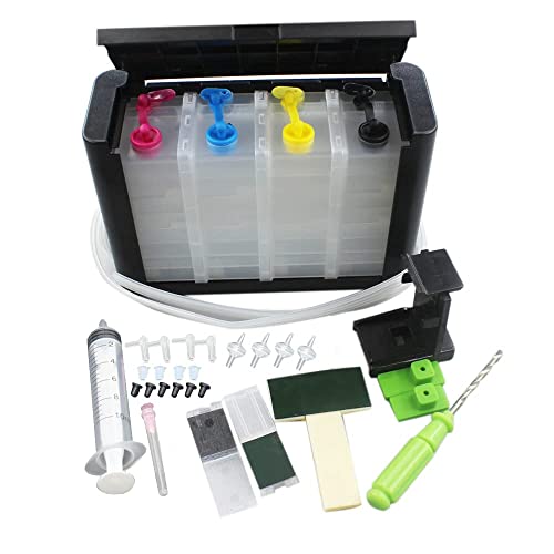 UPink Continuous Ink Supply System CISS Ink Tank DIY Kits Compatible for HP 21 22 60XL 61XL 62XL 63XL 64XL 65XL 92XL 94XL 901XL 56XL 57XL 58XL 650XL 652XL Ink Cartridge