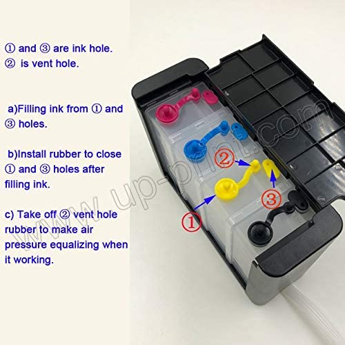 UPink Continuous Ink Supply System CISS Ink Tank DIY Kits Compatible for HP 21 22 60XL 61XL 62XL 63XL 64XL 65XL 92XL 94XL 901XL 56XL 57XL 58XL 650XL 652XL Ink Cartridge