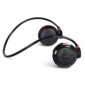 cootree wireless headphone sports headset with built in microphone,bluetooth headphones behind the head,foldable and carried in the purse, black/red