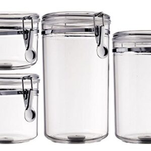 Bellemain 4 Piece Airtight Acrylic Canister Set, Food Storage Container