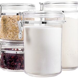 Bellemain 4 Piece Airtight Acrylic Canister Set, Food Storage Container