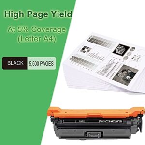 HP 507A Black,Cyan,Yellow,Magenta Toner Cartridge （4 Pack） Works with HP Laserjet Enterprise 500 Color M551, HP Laserjet Enterprise 500 Color MFP M575, HP Laserjet Pro 500 Color MFP M570 Series