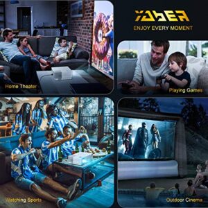 YABER Y31 9800L Native 1920x 1080P Projector, 2022 Upgraded Full HD Video Projector, ±50° 4D Keystone Correction Support 4K, Home Theater Projector Compatible with Phone,PC,TV Box,PS5