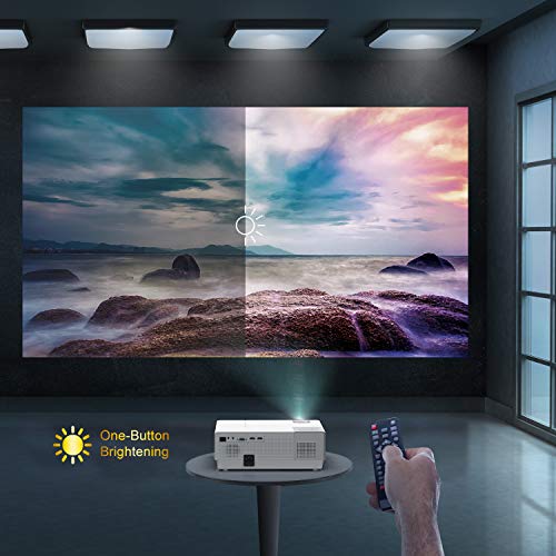 YABER Y31 9800L Native 1920x 1080P Projector, 2022 Upgraded Full HD Video Projector, ±50° 4D Keystone Correction Support 4K, Home Theater Projector Compatible with Phone,PC,TV Box,PS5