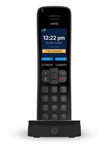 ooma hd3 handset cordless phone with picture caller-id and hd voice quality, works only with ooma telo voip free internet home phone service.