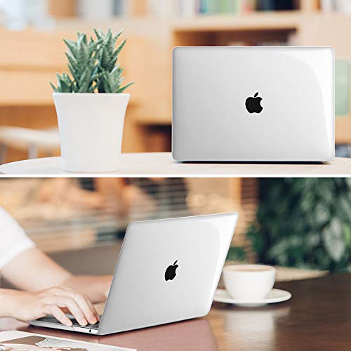 Fintie Case for MacBook Pro 13 Inch A2338(M2 M1) A2251 A2289 A2159 A1989 A1706 A1708 - Snap On Hard Shell Case Cover for MacBook Pro 13 2016-2022 Release with/Without Touch Bar, Crystal Clear