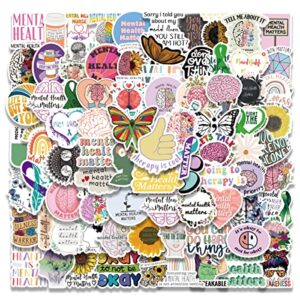 mental health stickers 100pcs mental health awareness,vinyl health gifts decal,mental health gifts stickers for adults,therapist gifts mental health