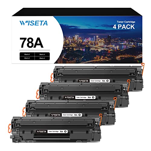 78A Toner Cartridges 4 Black High Yield Replacement for HP 78A CE278A Toner Cartridge | Works with HP Laserjet Pro P1566, P1606 Series, HP Laserjet Pro MFP M1536 Series | CE278D