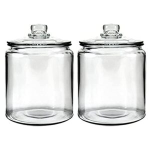 anchor hocking heritage hill glass 0.5 gallon storage jar, set of 2