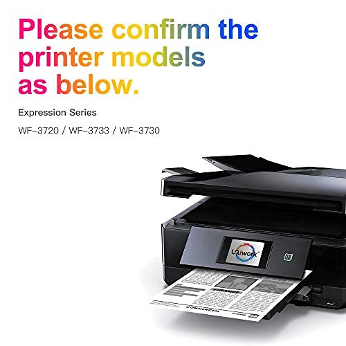 Uniwork Remanufactured 702XL 702 Ink Cartridge Replacement for Epson 702XL 702 XL T702XL T702 High Yield to use with Workforce Pro WF-3720 WF-3730 WF-3733 Printer tray (2 Black)