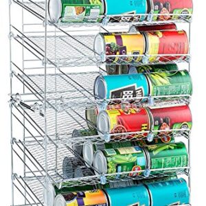 Sagler Stackable Pantry Can Organizer - 3-Tier Soda Can Organizer - Multifunctional Chrome-Finish Can Rack Organizer for Up to 36 Cans - For Pantry, Kitchen Cabinet, Countertop, Under Sink - 17x13x13