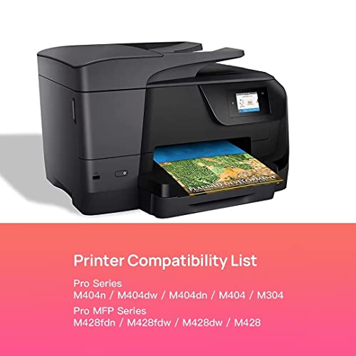 58A Toner Cartridge with Chip Replacement for HP 58A CF258A 58X Toner Use with Laserjet Pro M404n M404dn MFP M428fdw M428fdn M428dw M404dw M404 Enterprise M406dn M430f Printer (2 Black)