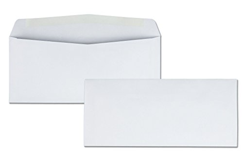 Quality Park #10 Envelopes, 4-1/8 x 9-1/2 Inches, 24 lb White, Gummed, 500 per Box (QUA90020)